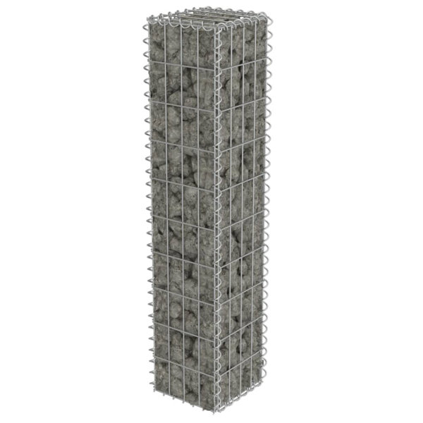 East Urban Home vidaXL Gabion Basket with Lids, Galvanized Steel Gabion ...