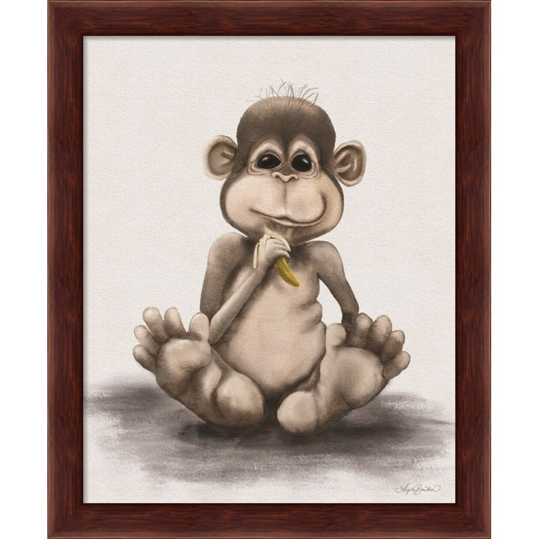 Trinx Jeffrey The Giraffe & Melvin The Monkey Framed On Paper 2 Pieces ...