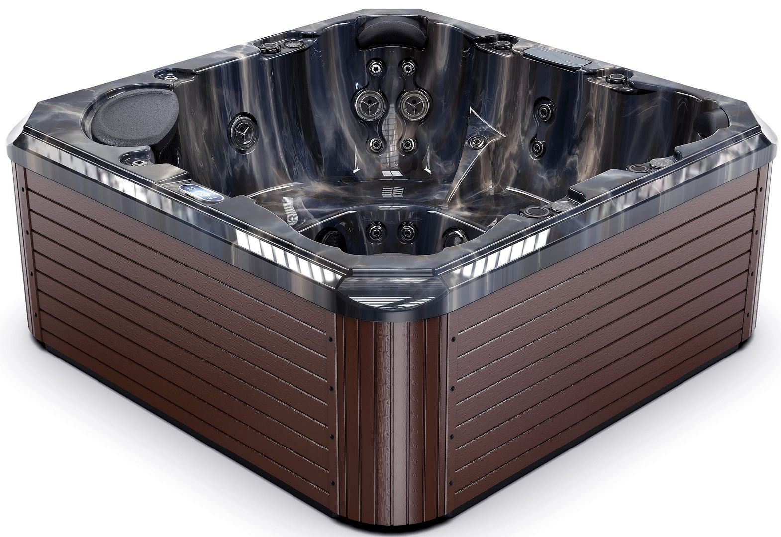 Luxuria Spas 7 - Person 43 - Jet Acrylic Rectangular Hot Tub with ...