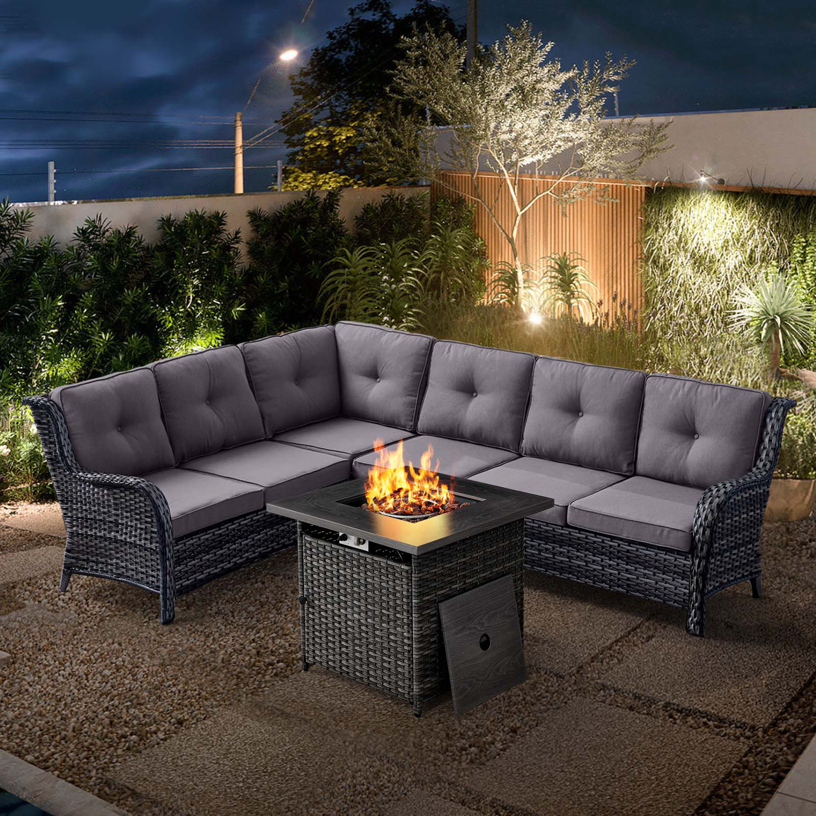 Wildon Home® Benigni 139'' Wide Outdoor Wicker L-Shaped Patio Sectional ...