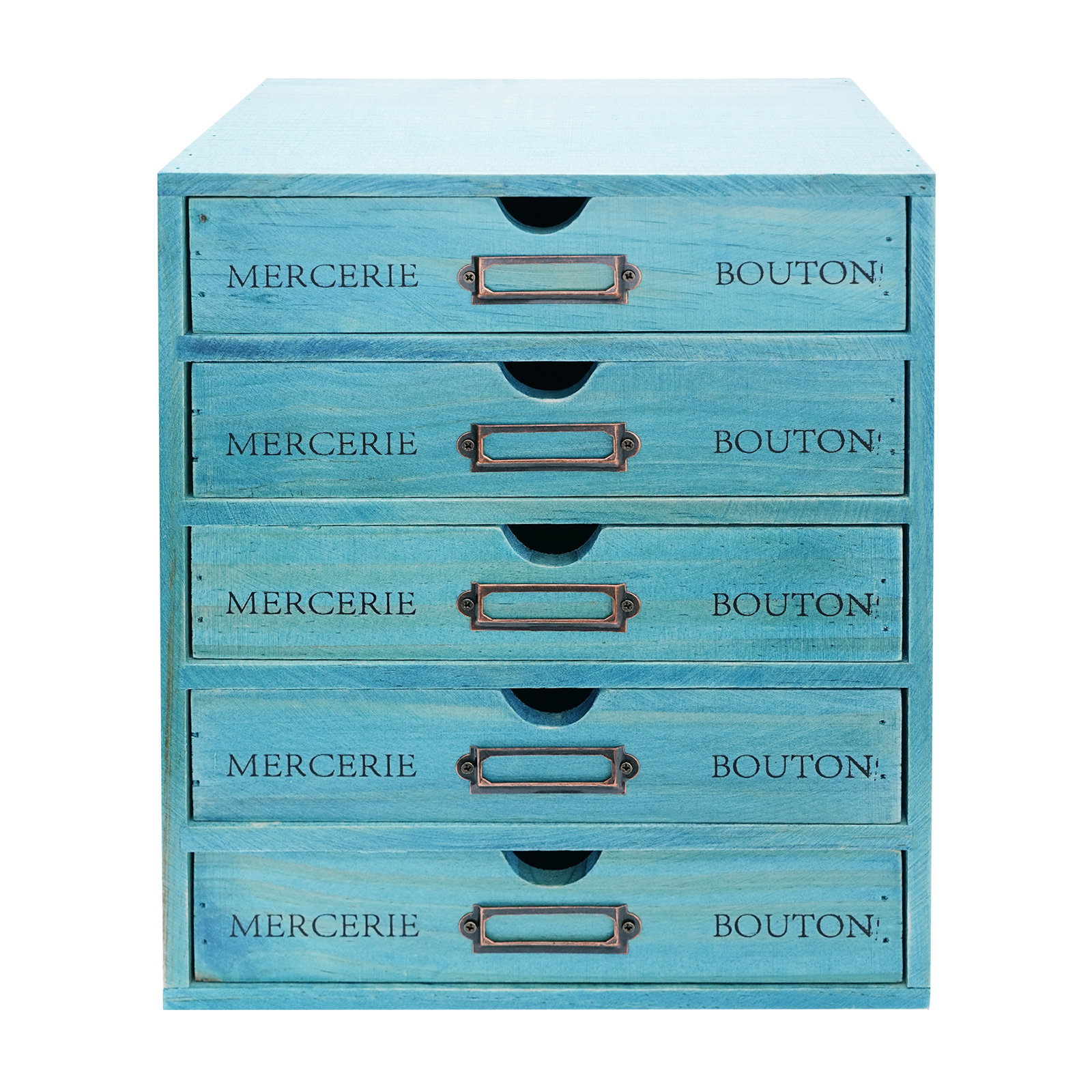 Longshore Tides Blankumsee 15Pcs Drawers Wooden Desktop Organizer Set ...