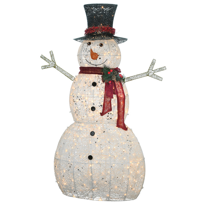 The Holiday Aisle® 60 in. Snowman with LED Lights "& Reviews" | Wayfair
