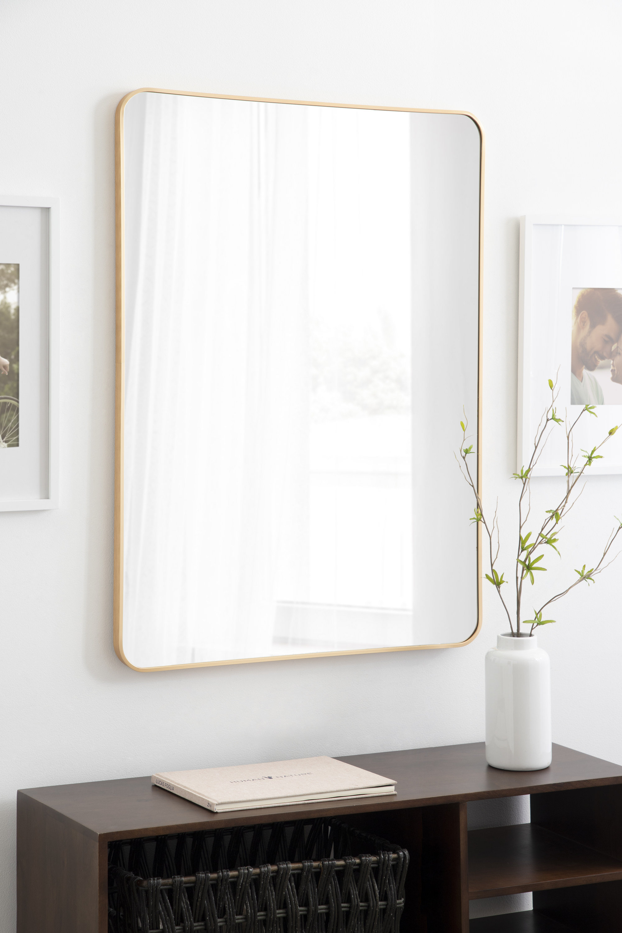 Wade Logan® Anacleta Radius Rectangle Framed Wall Mirror & Reviews ...