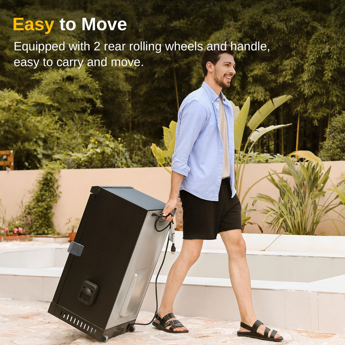 EAST OAK Electric Smoker Wood Burning Portable 725 Square Inches Smoker ...