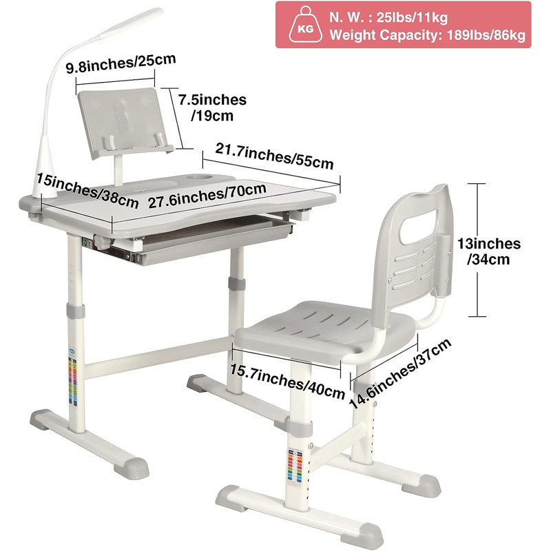 Isabelle & Max™ Adio 27.6'' Writing Desk Chair Set & Reviews | Wayfair
