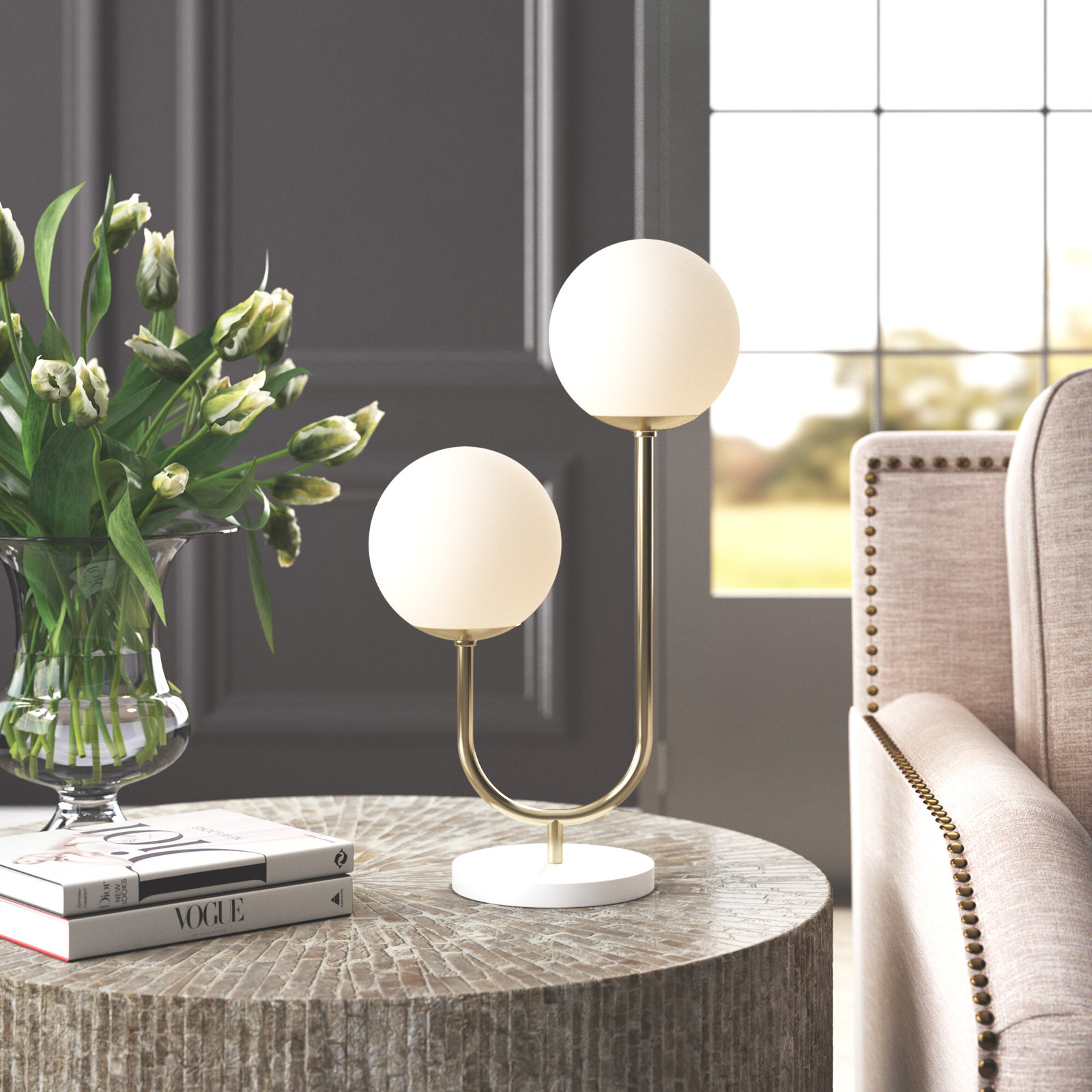 Willa Arlo™ Interiors Avinash Metal 2-Light Globe Table Lamp & Reviews ...