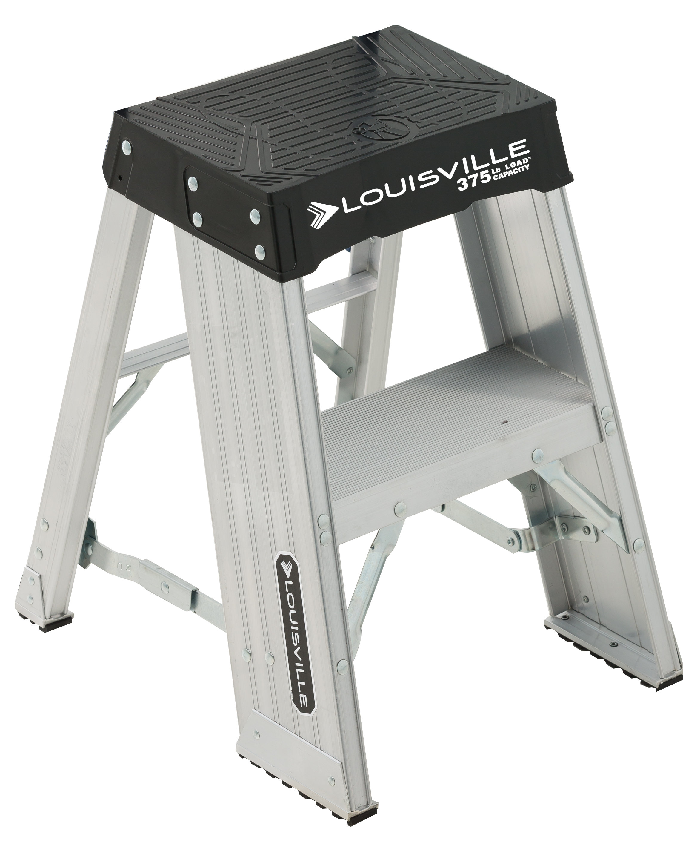 Louisville Ladder, 2 Ft, Aluminum Step Stool, Type Ia, 300 Lb Load ...