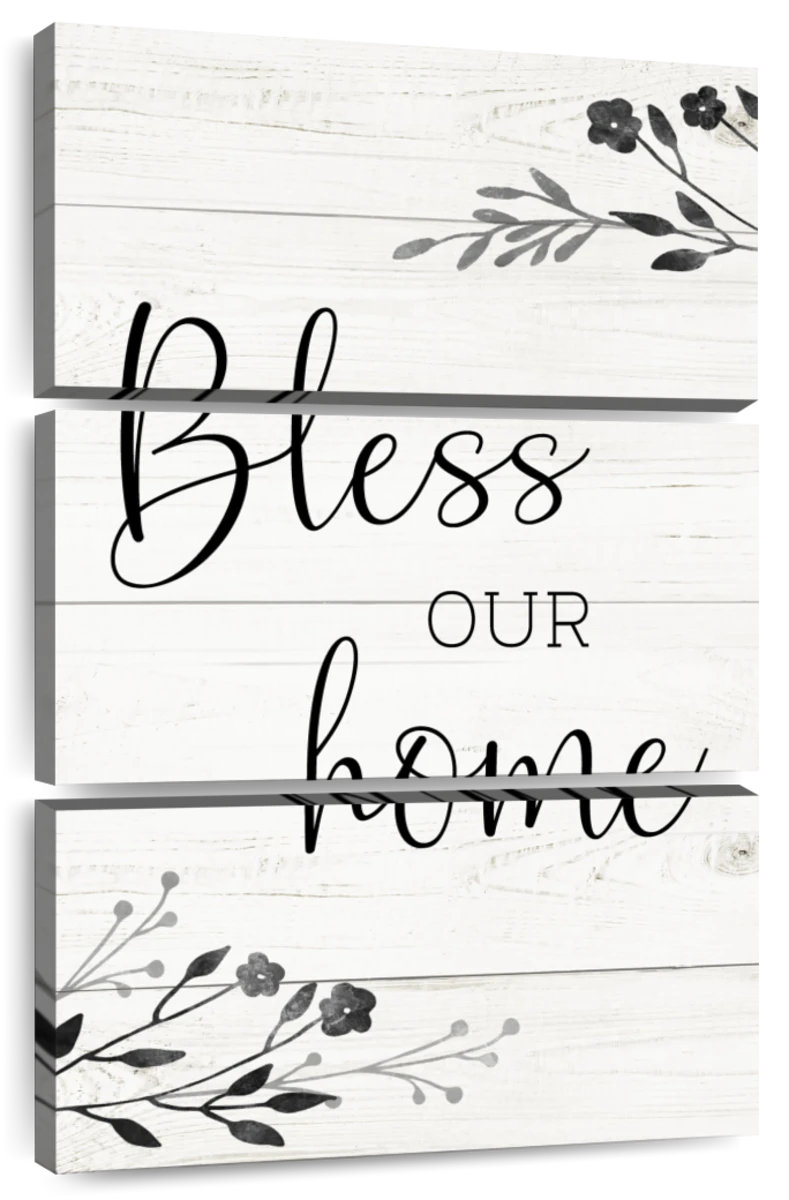 Trinx Kema Bless Our Home Wall Sign | Wayfair