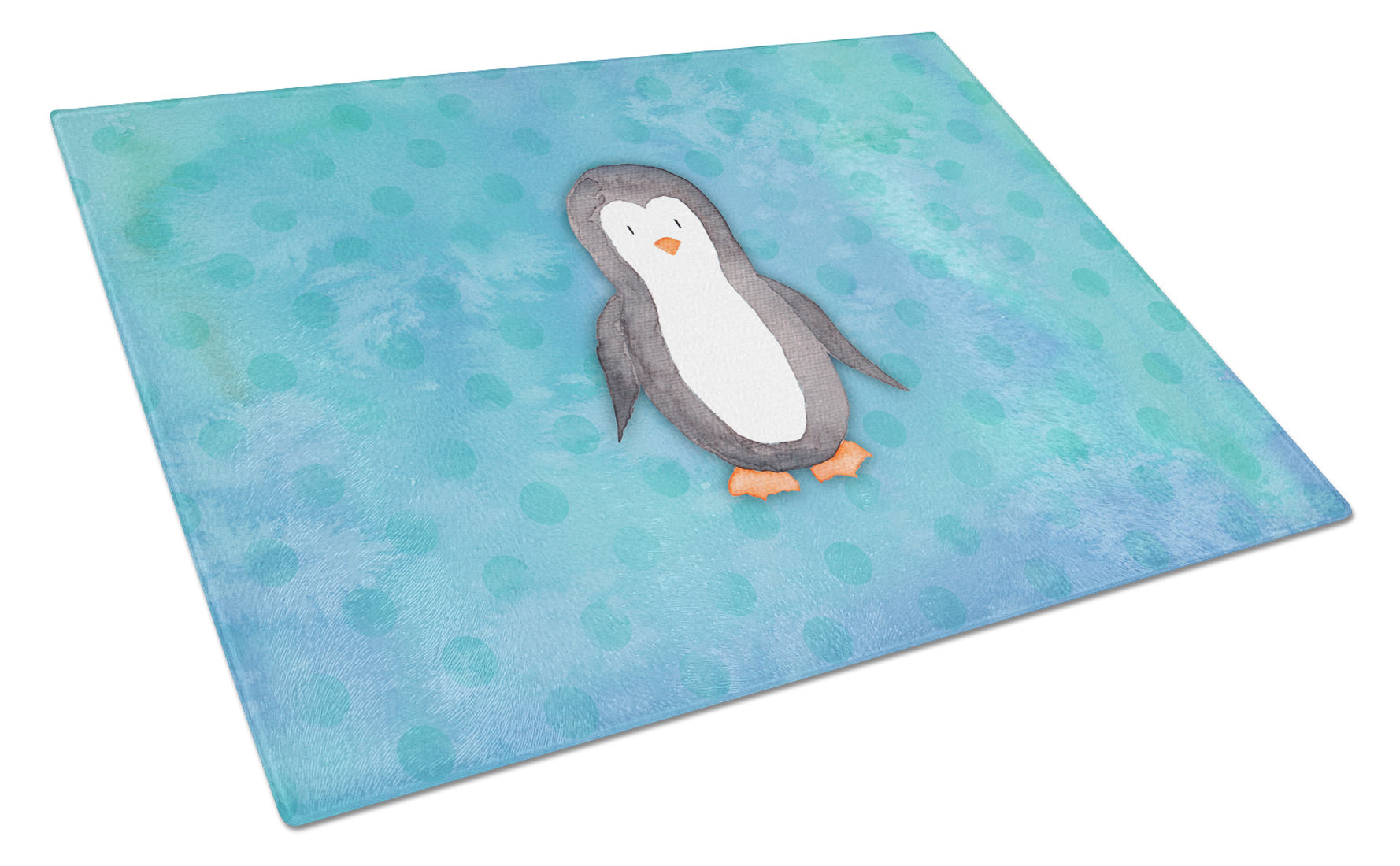 Caroline's Treasures Tempered Glass Polka Dot Penguin Watercolor ...