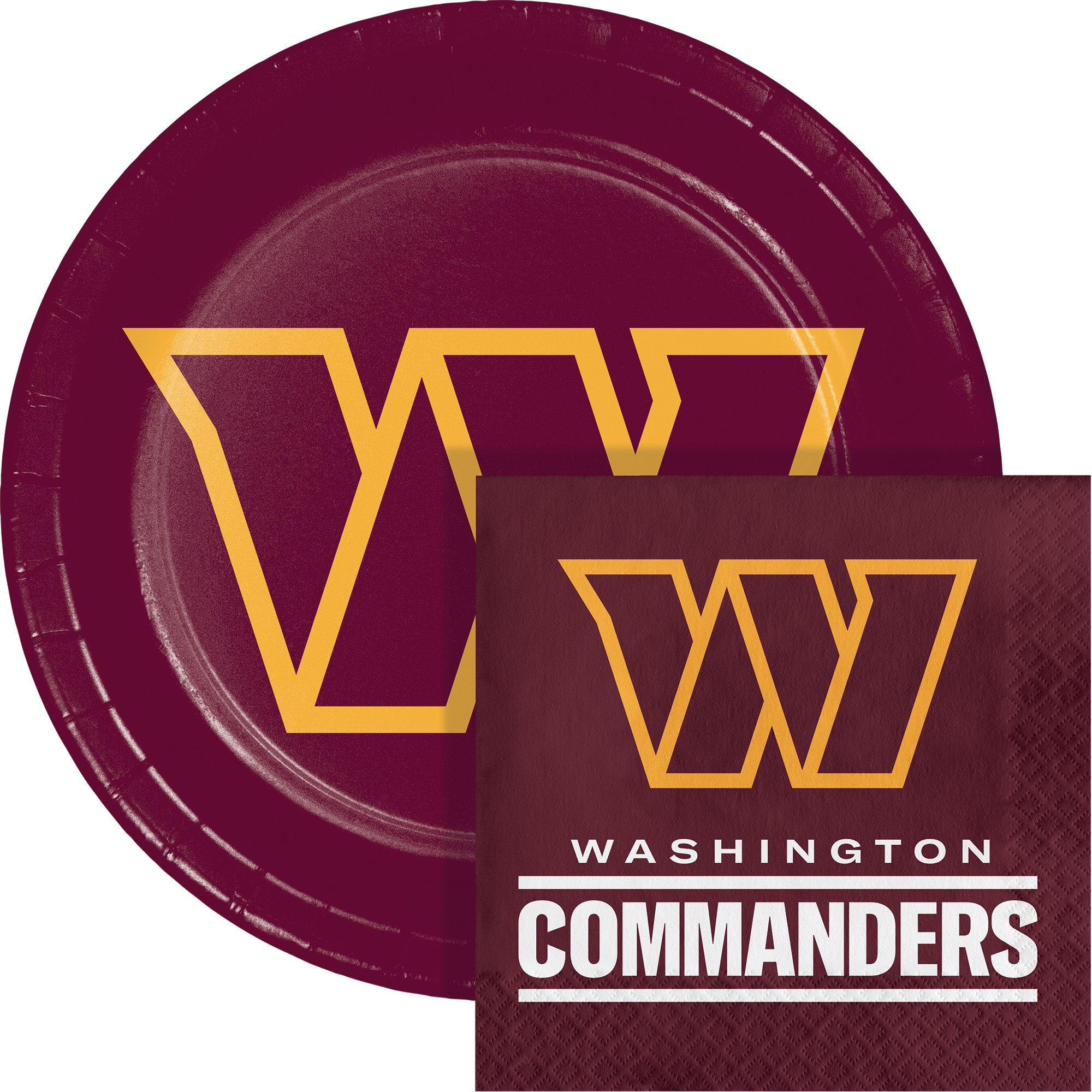 Creative Converting Washington Commanders Tailgating Kit, Serves 16 ...