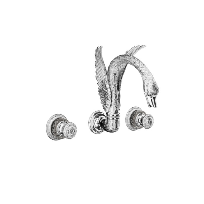 Devon & Devon Swan Mixer Wall Mounted Bathroom Faucet | Perigold