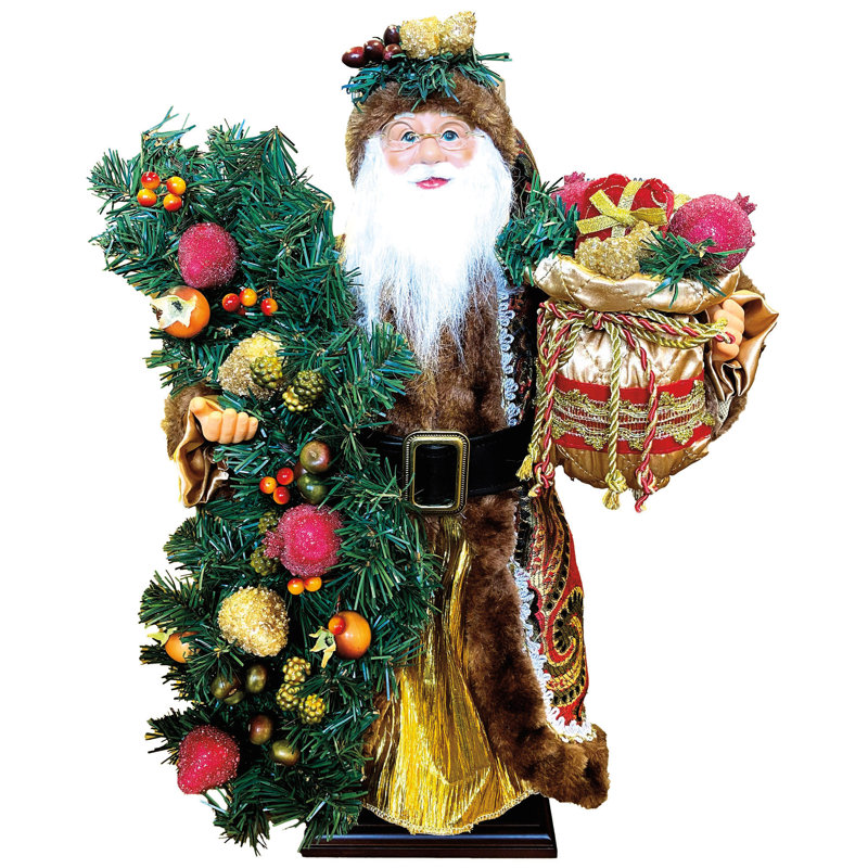 The Holiday Aisle® 20" Autumn Harvest Santa | Wayfair