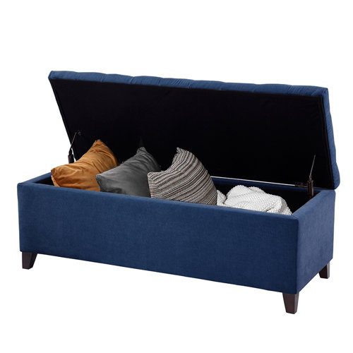 Hokku Designs Jahmere Polyester Upholstered Storage Bench | Wayfair