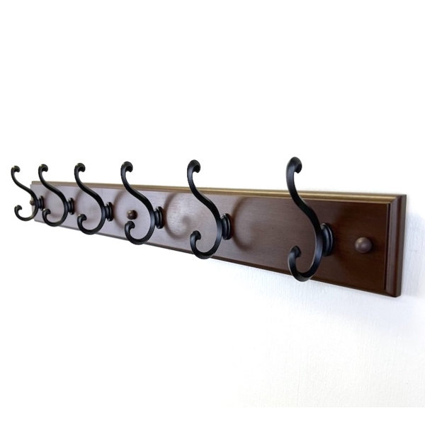 Winston Porter Menk 6 - Hook Wall Mounted Coat Rack | Wayfair