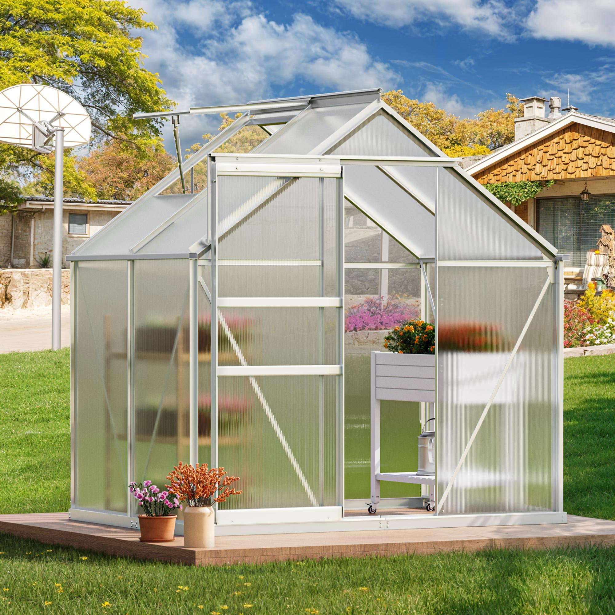 Edrosie Inc Compact Walk In Greenhouse for Garden Backyard | Wayfair