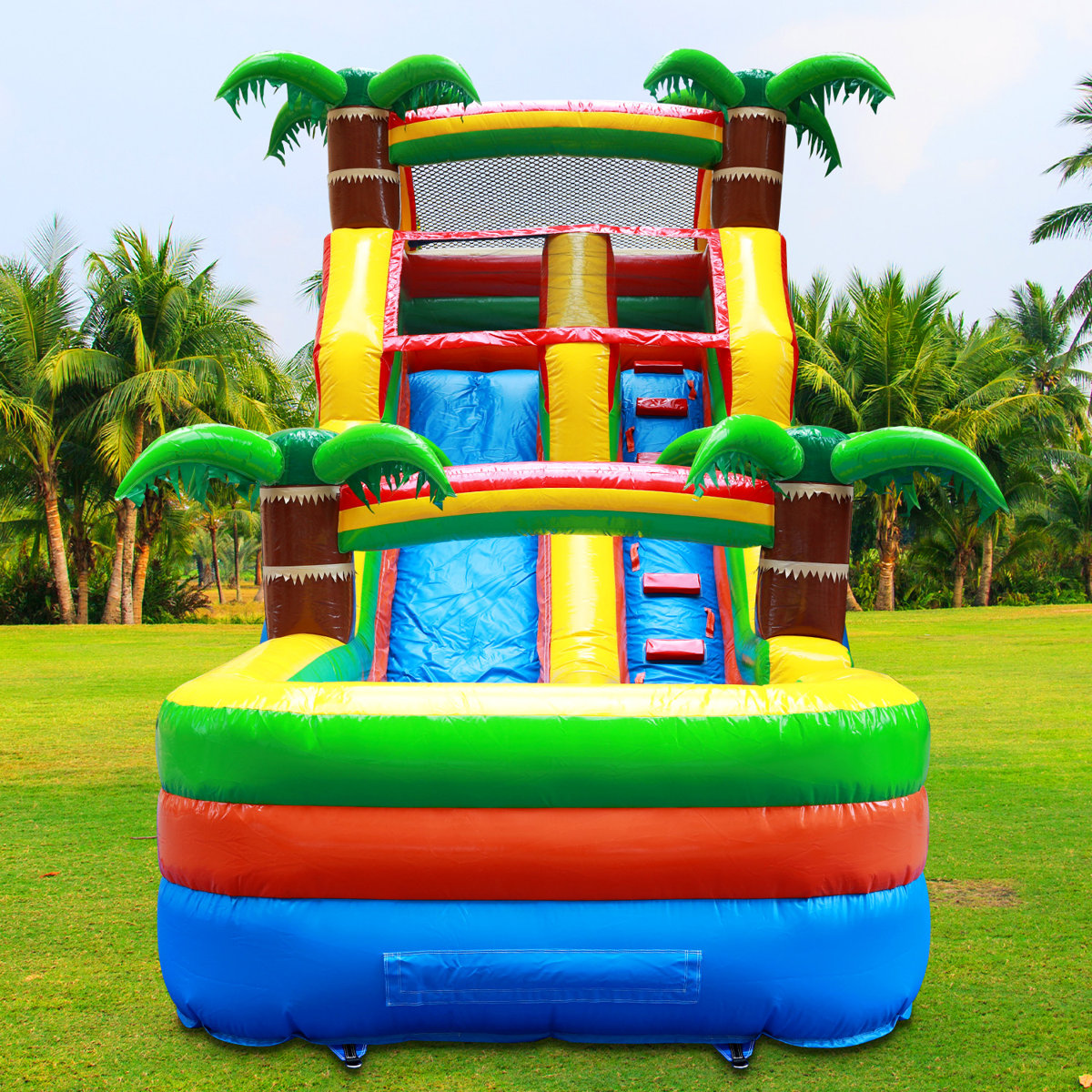GOOSH 14' x 21' Summer Breeze Commercial Grade Water Slide with Splash ...