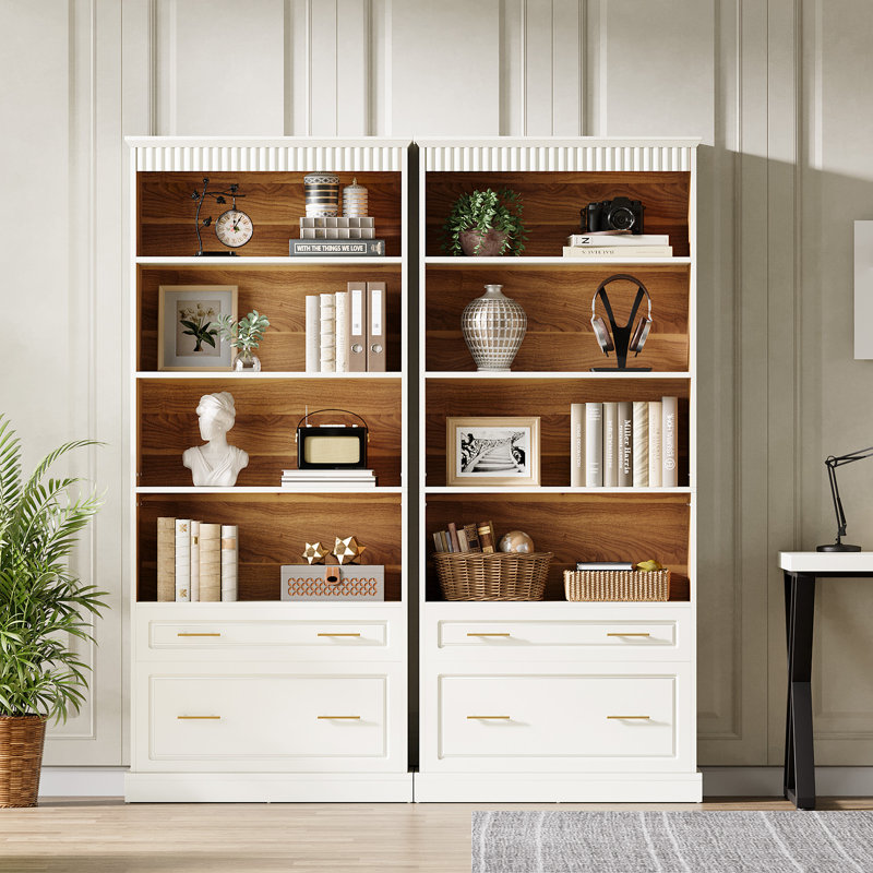 Lark Manor™ Bookcase With File Cabinet Drawers & Reviews | Wayfair