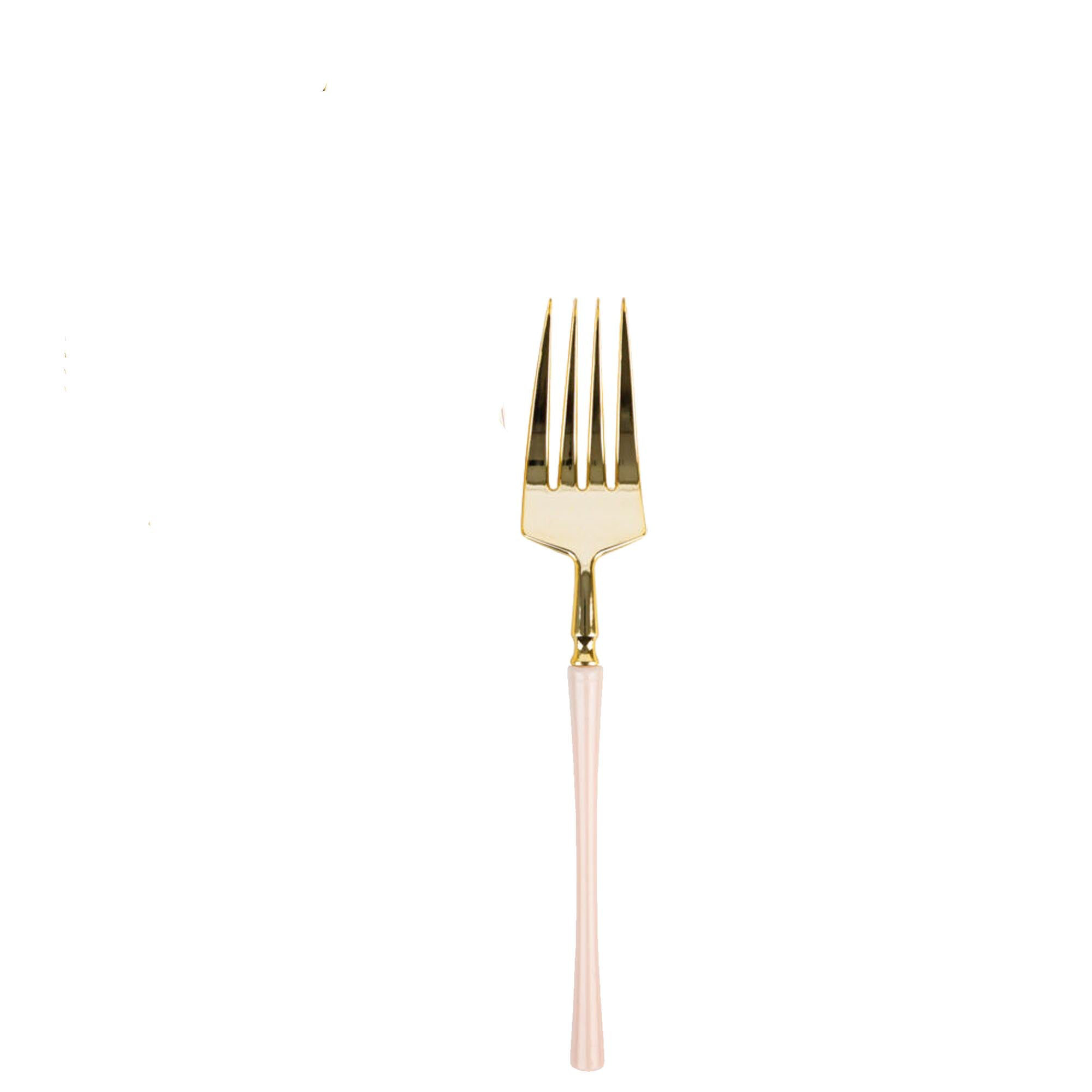 Ecoquality Modern Pink And Gold Disposable Plastic Salad Forks Infinity ...
