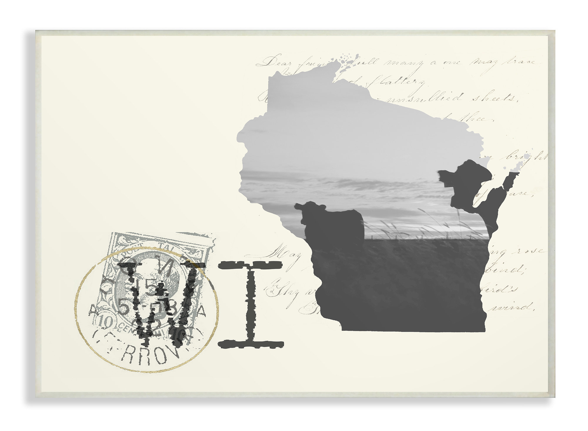 Ebern Designs 'Wisconsin Black and White Photograph on Cream Paper ...