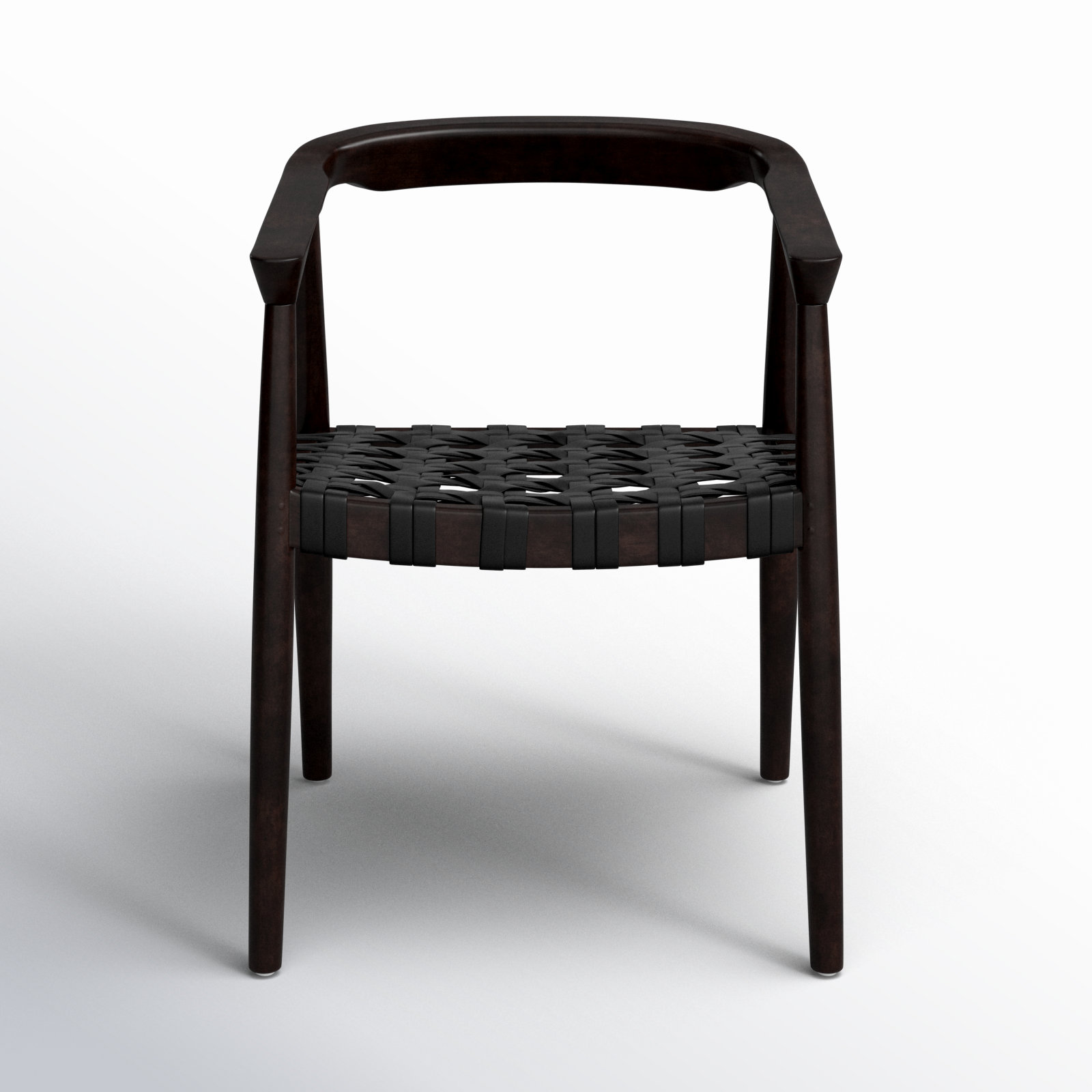 AllModern Eliott Contemporary Teak Wood Woven Round Chair | Wayfair