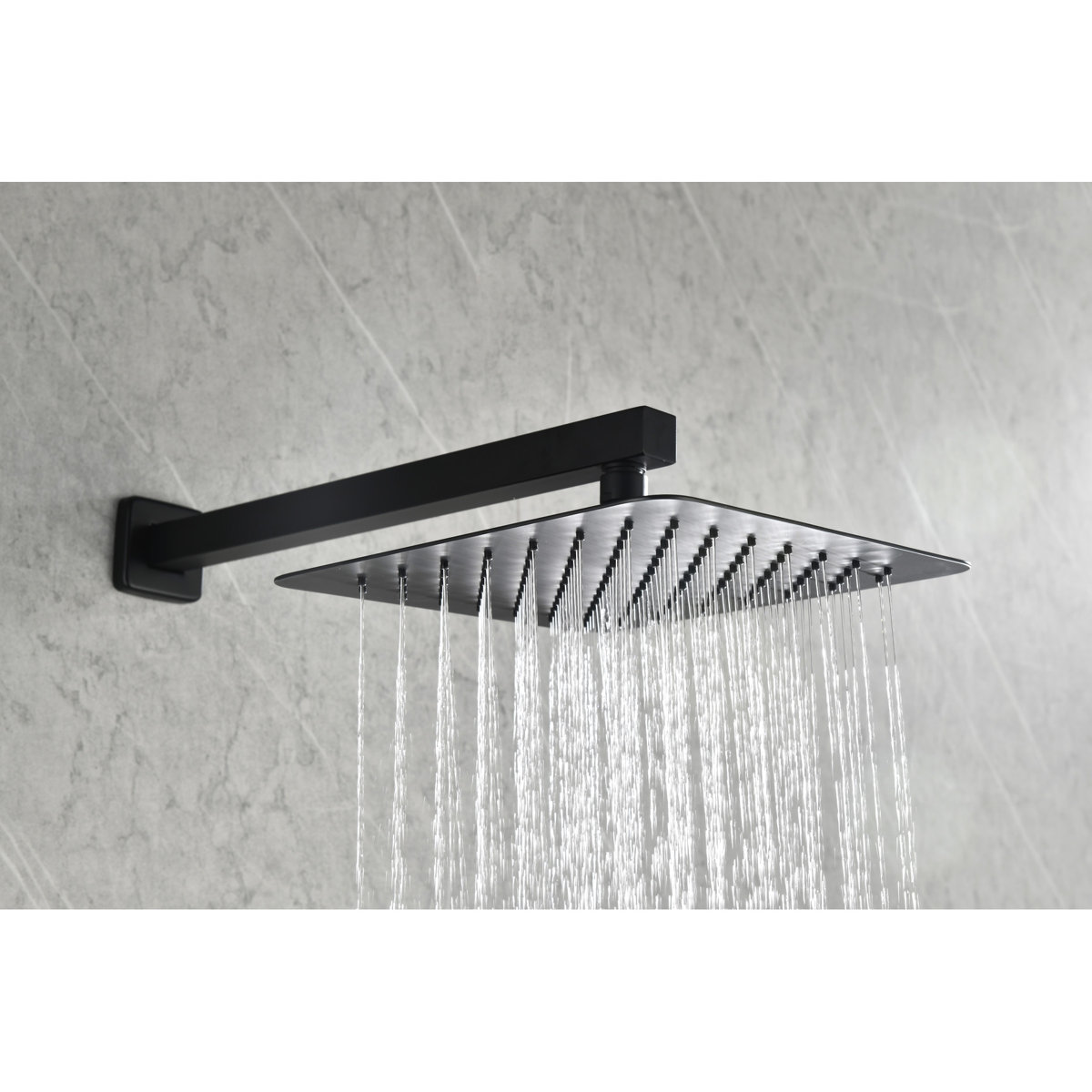 Kivaritio Matte Black Shower Alignment With 6 Body Spray Details And ...