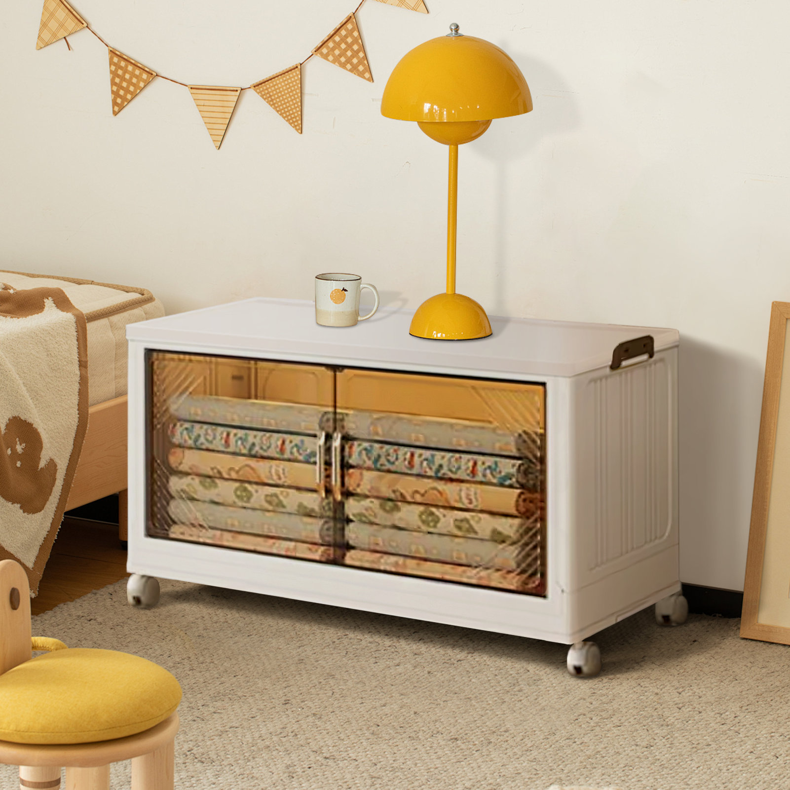 Rebrilliant 144 Qt, 1 Tiers Collapsible Storage Bins Organizer ...