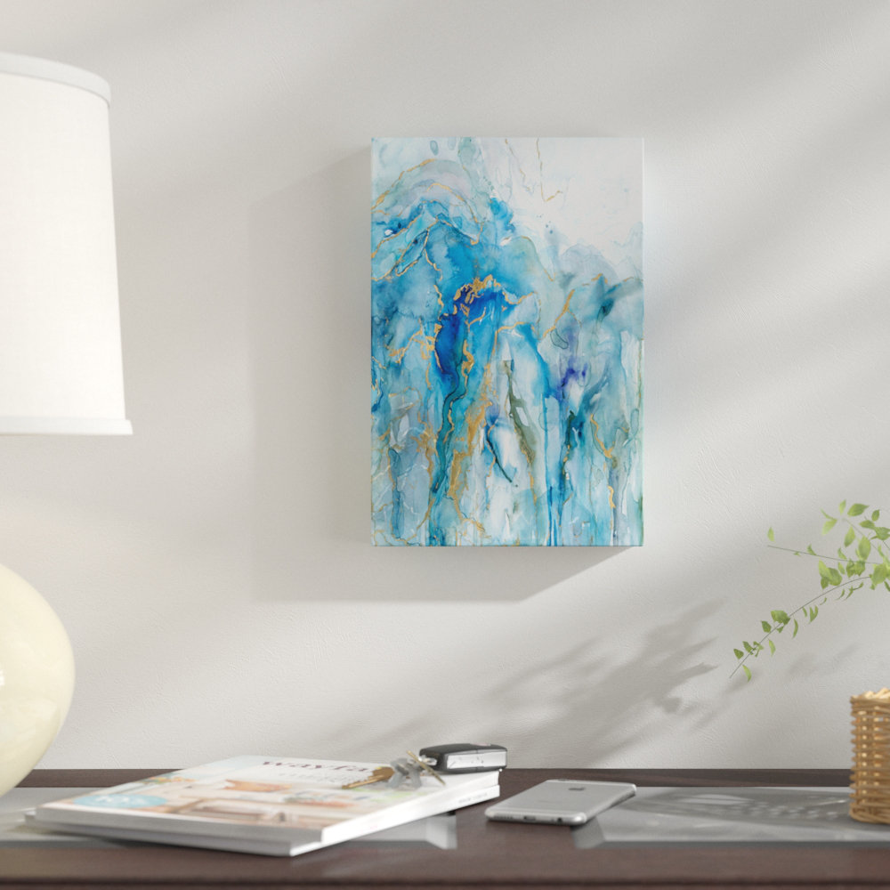 East Urban Home Abstract Lapis by Carol Robinson - Wrapped Canvas Print ...