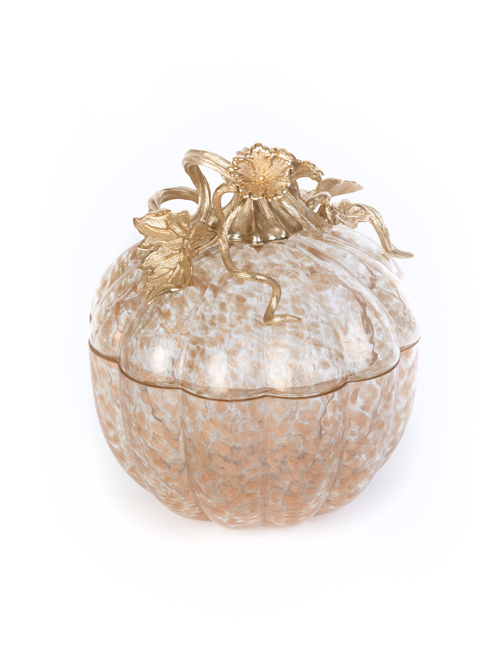 Jay Strongwater Erin Leaf & Vine Gilded Large Glass Jar | Perigold