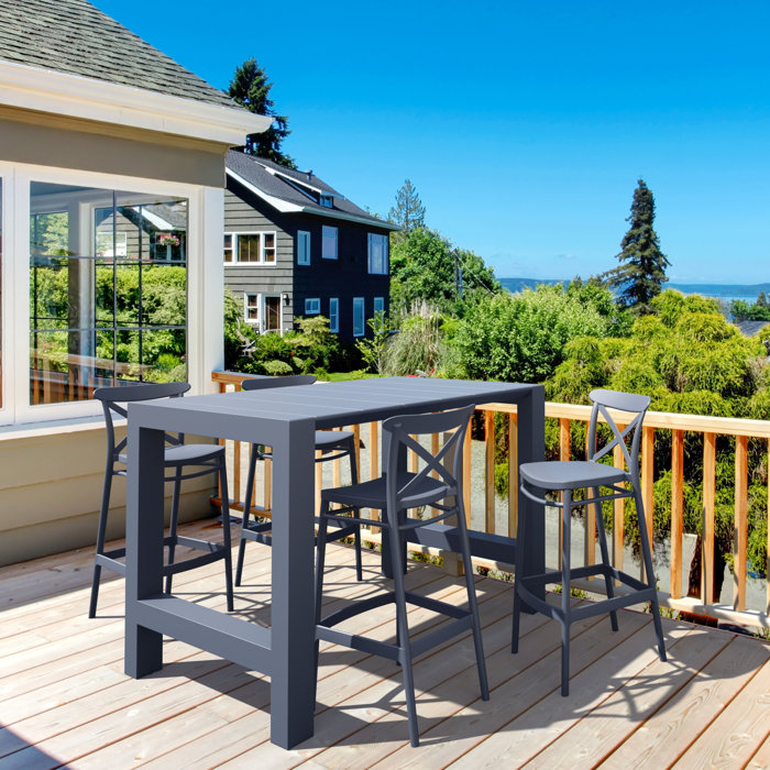 AllModern Farrah Extendable Outdoor Bar Table | Wayfair