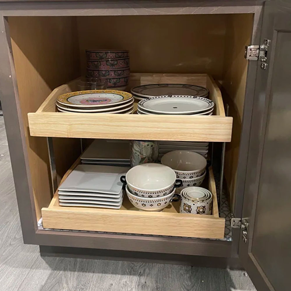 Rebrilliant Rashun 2-Tier Wood Pull Out Drawer & Reviews | Wayfair