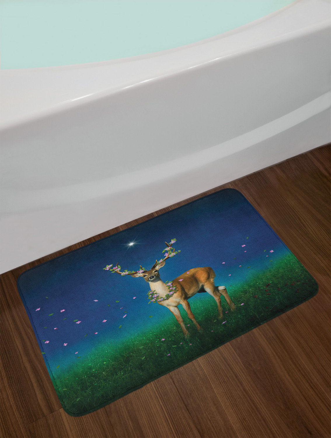 East Urban Home Deer Bath Rug | Wayfair