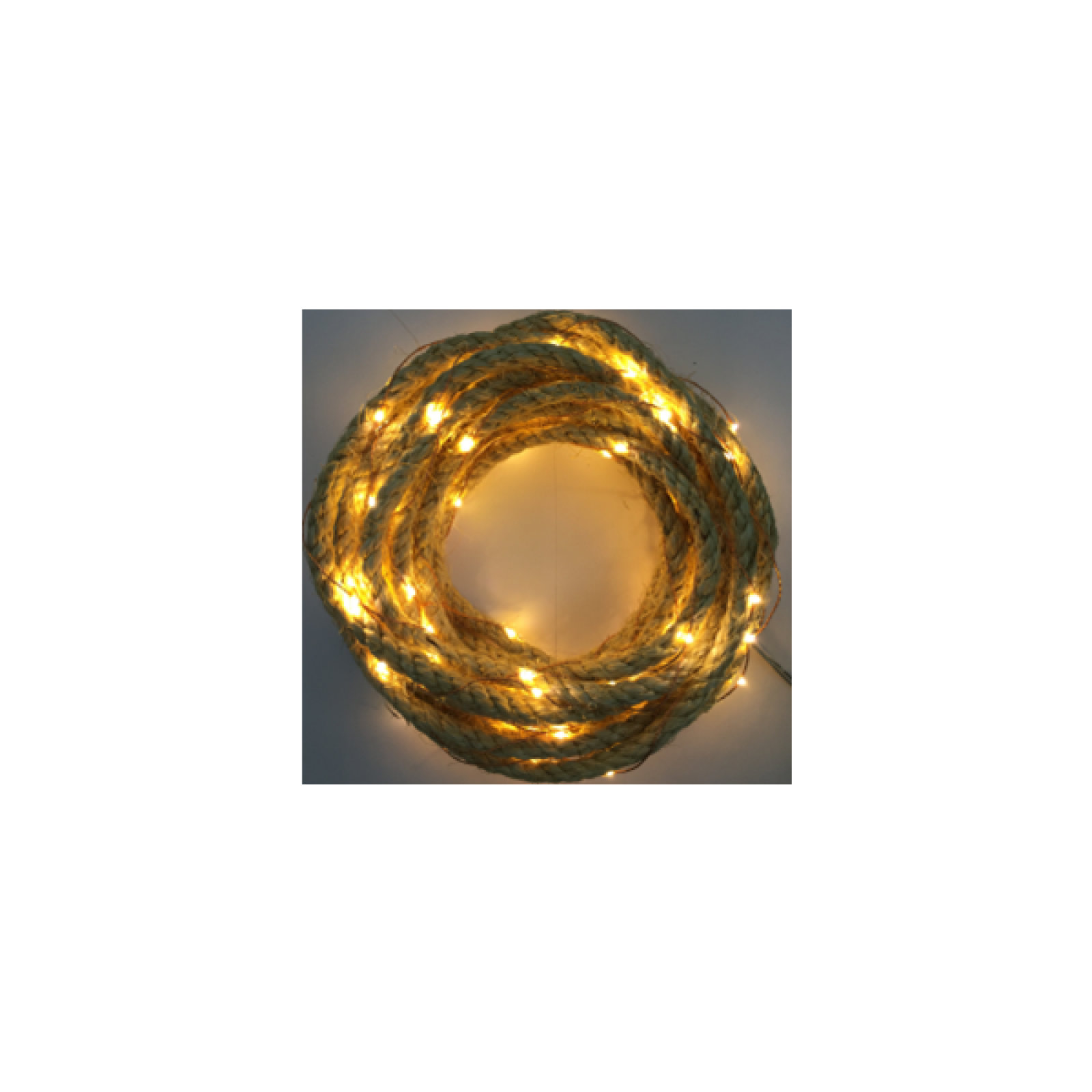 The Holiday Aisle® 20 Warm White Led Lights On A Jute Rope Light String ...