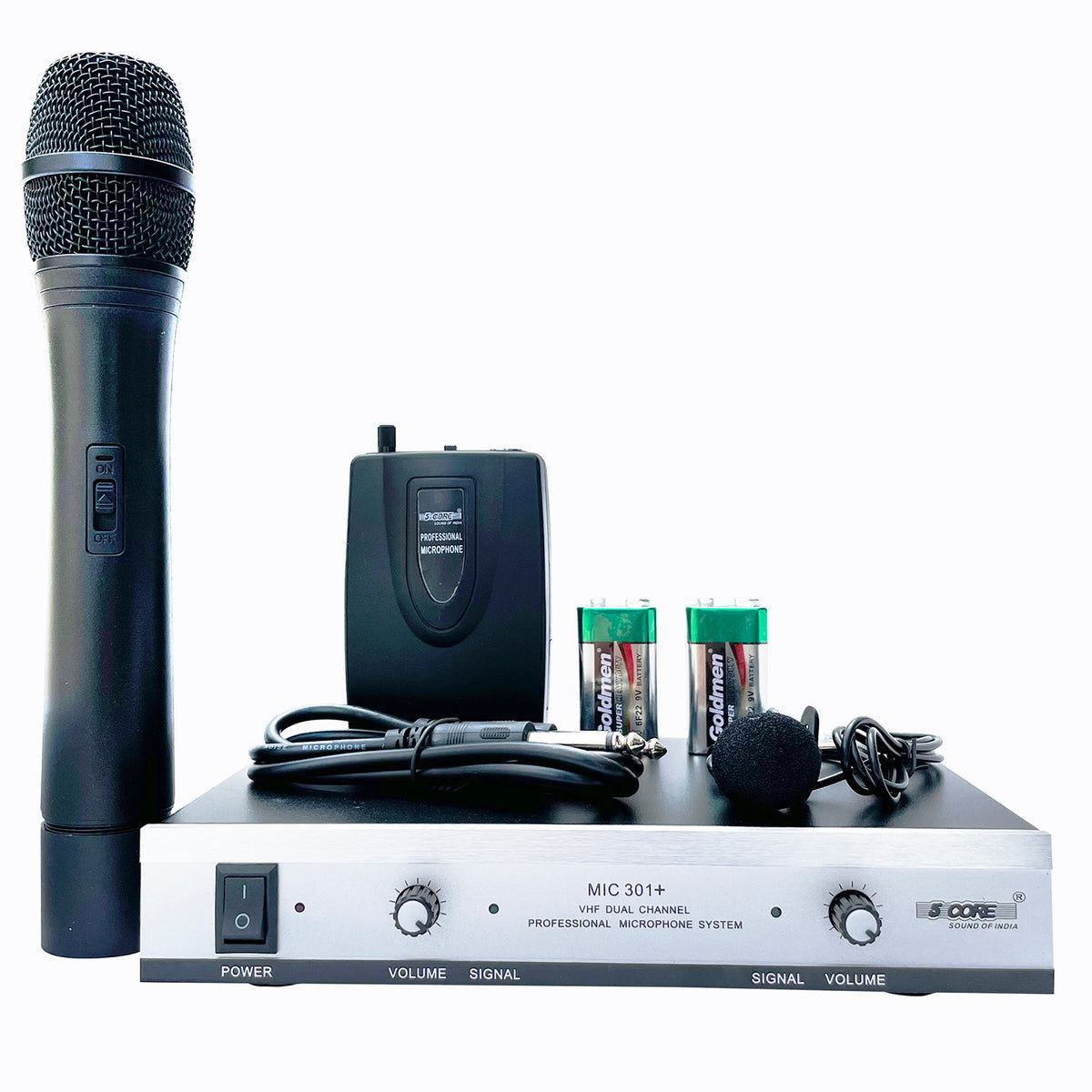 5 Core Wireless Microphone VHF Handheld Microfono Inalambrico & 1 ...