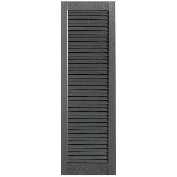 Alpha Shutters Straight Top Open Louver Shutters Pair & Reviews | Wayfair