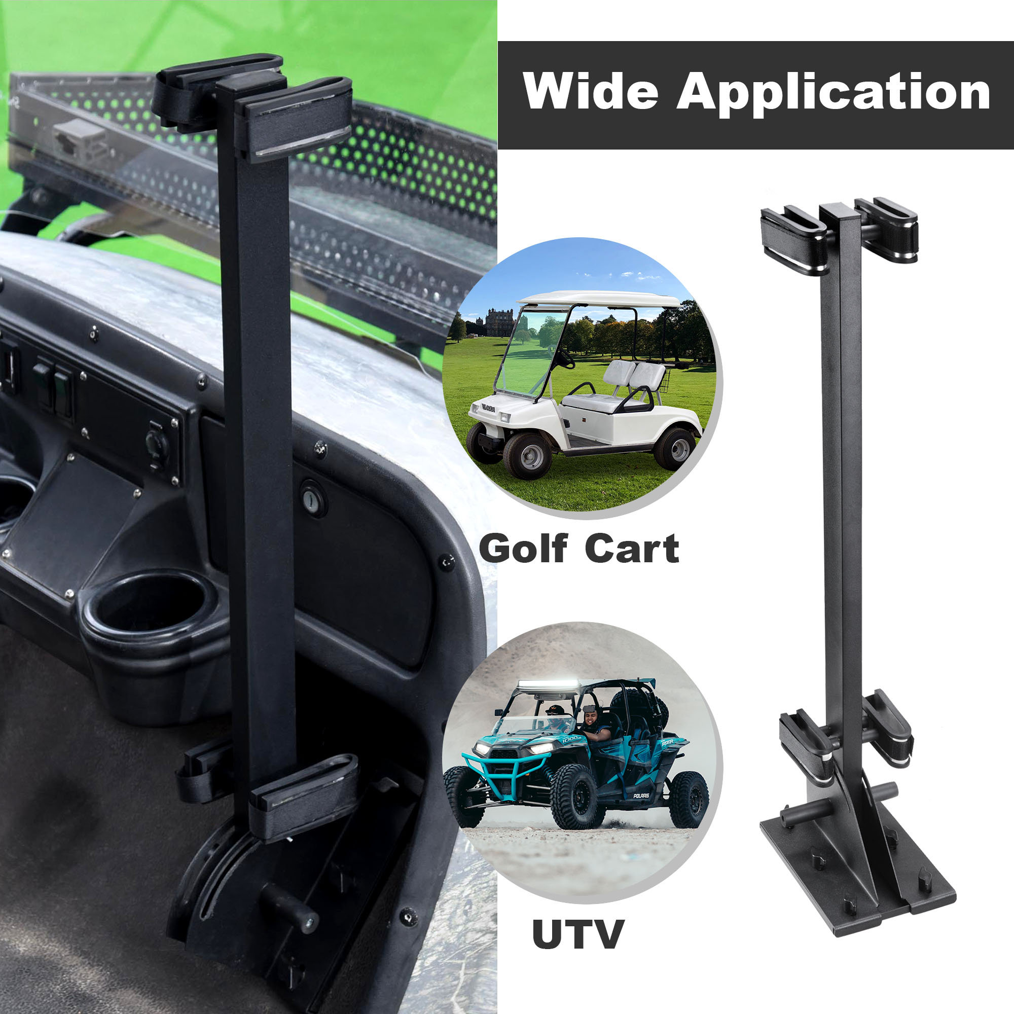 Yescom Golf Cart Gun Rack Stand up Gun Holder Stand Club Car EZGO ...
