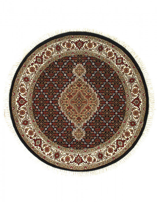 Charlton Home® Dianthe One-of-a-Kind 4'' X 4'' Round Area Rug Black ...