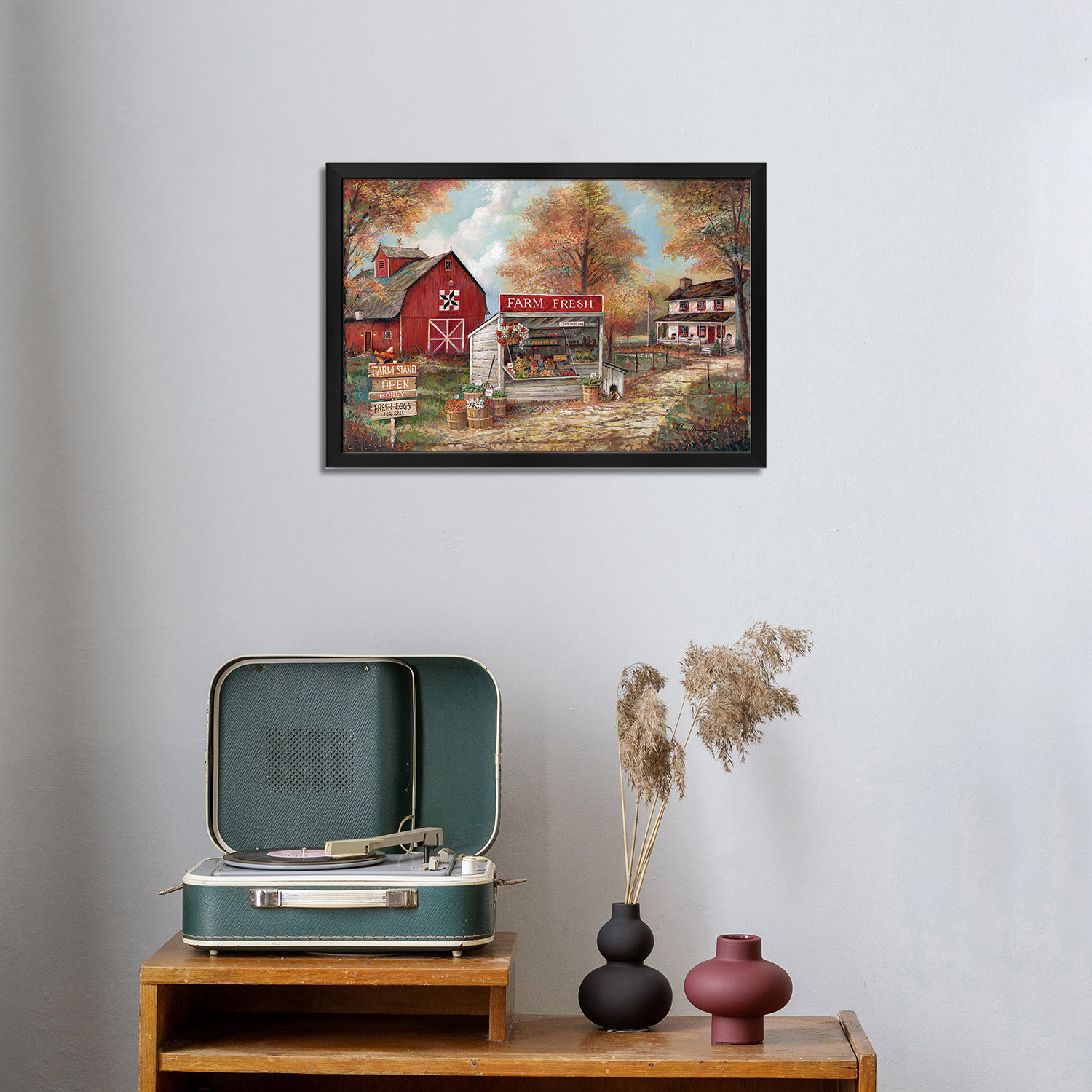 August Grove® Farm Fresh Premium Framed Poster by Ruane Manning | Wayfair