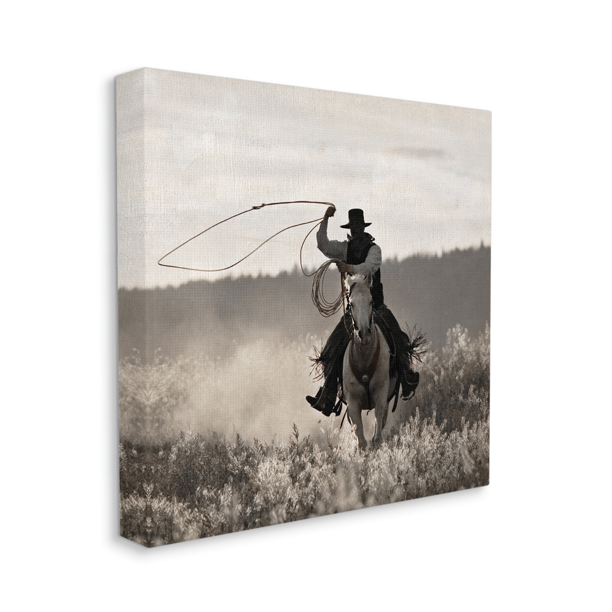 Stupell Industries Cowboy Lasso Western by Danita Delimont - Wrapped ...