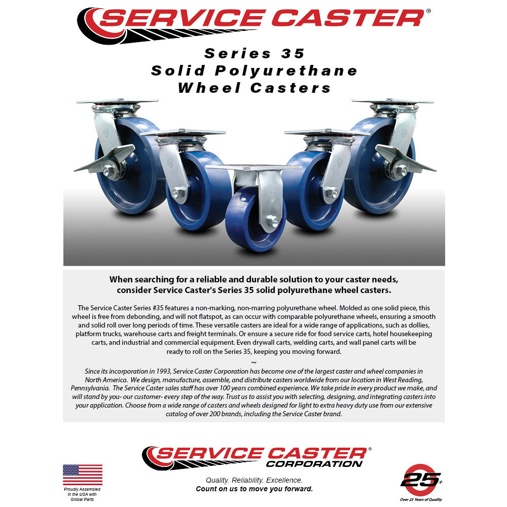 Service Caster Heavy Duty Solid Poly Caster | Wayfair