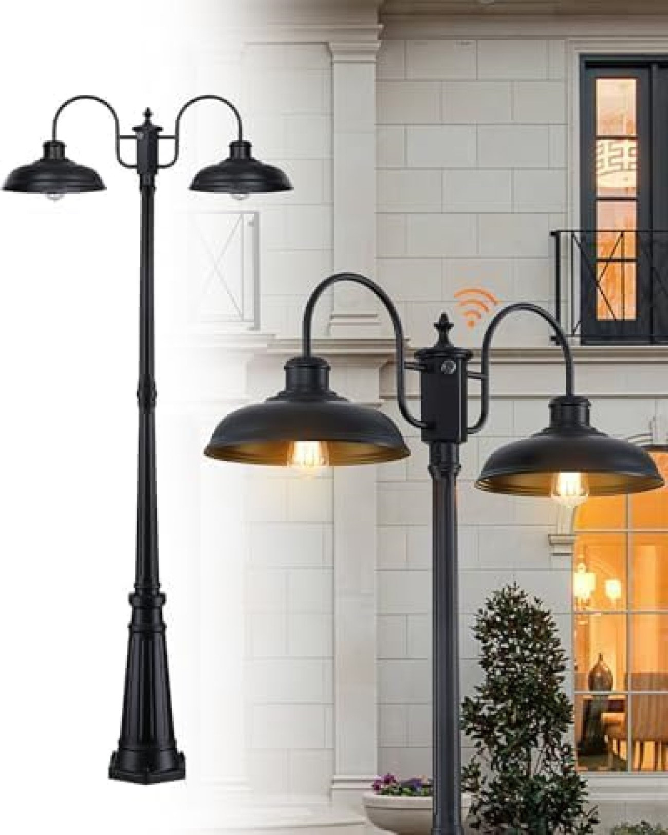 Winston Porter Outdoor Post Light Dusk To Dawn Outdoor Lamp Post Lights ...