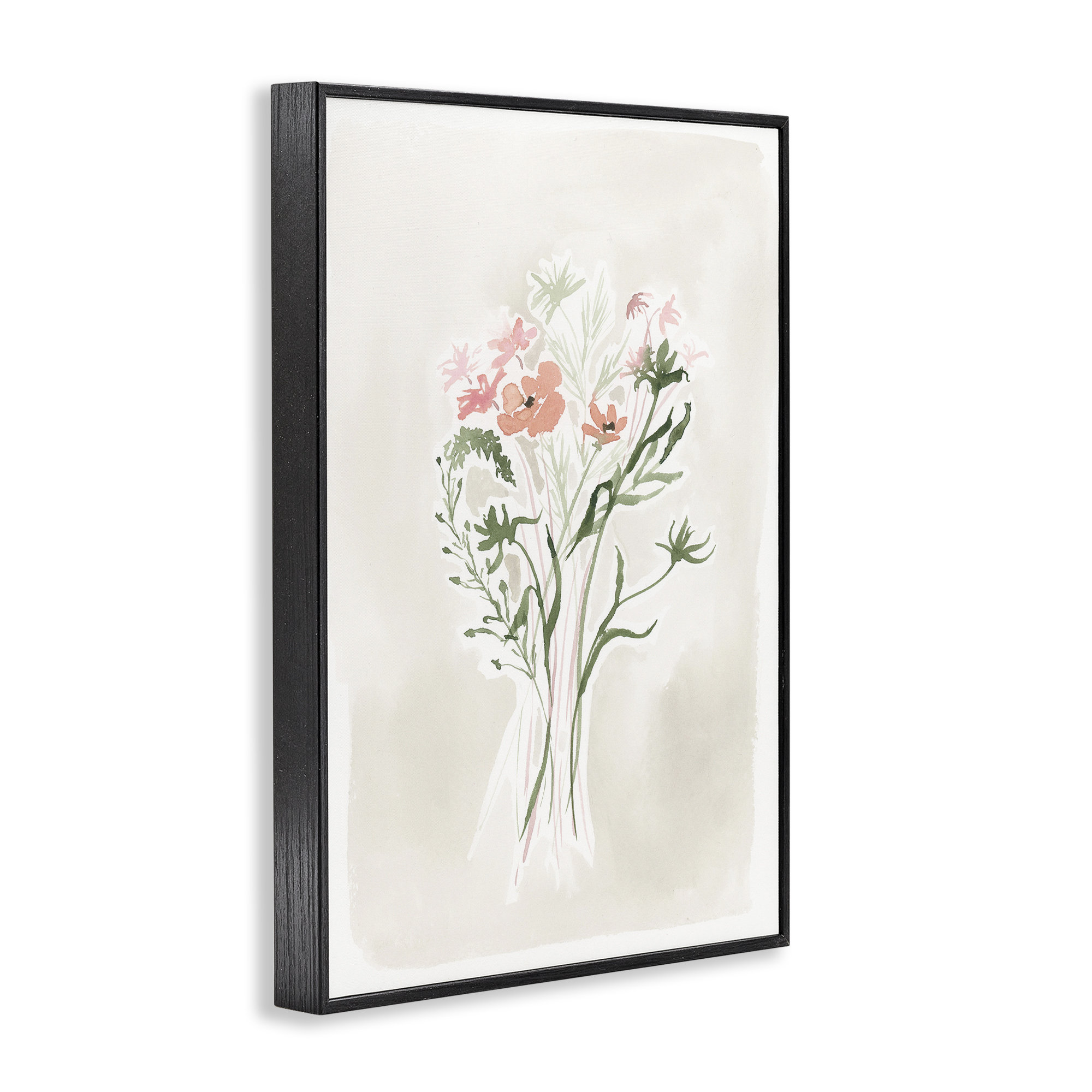 Stupell Industries Subtle Pastel Blooms Framed Giclee Art by Lucille ...
