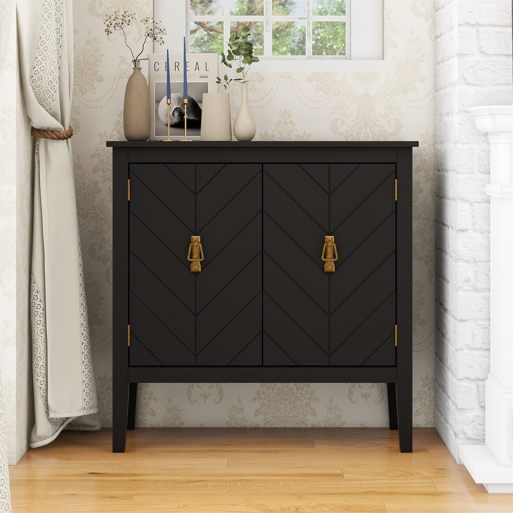George Oliver Peschard 2 Door Wooden Cabinets | Wayfair