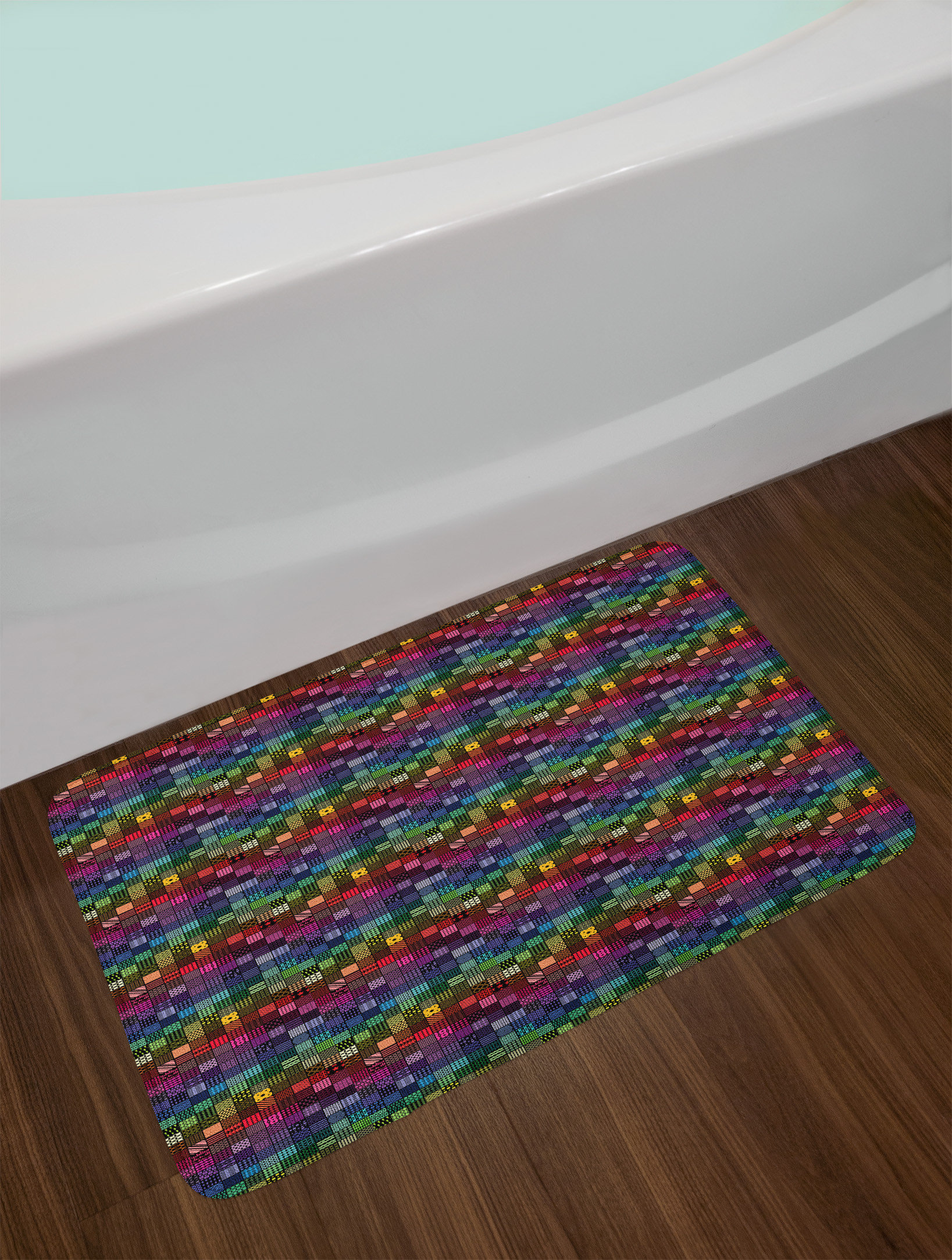 East Urban Home Ormar Geometric Bath Mat | Wayfair