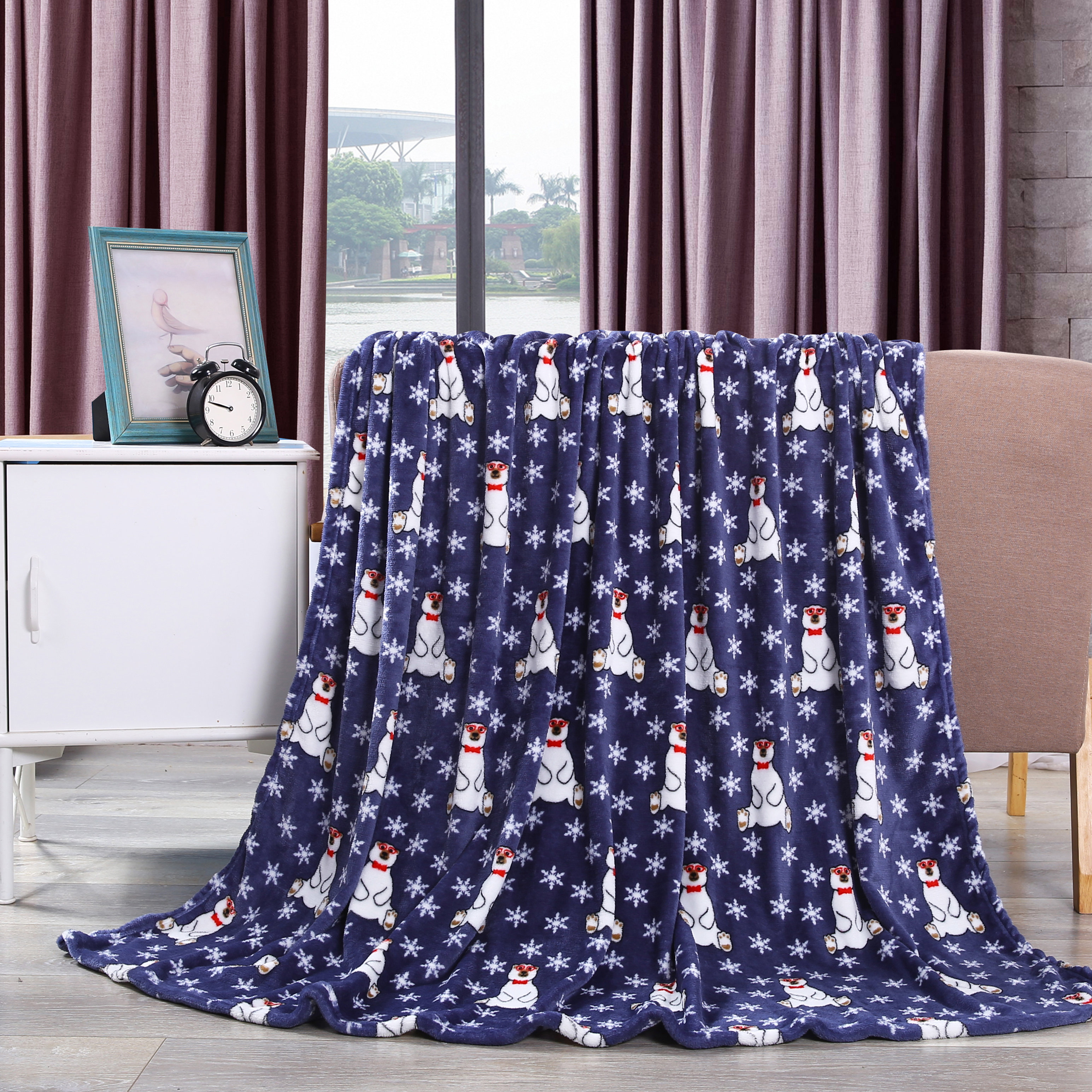 Kate Aurora Holiday Comfort Christmas Fleece Throw & Reviews | Wayfair