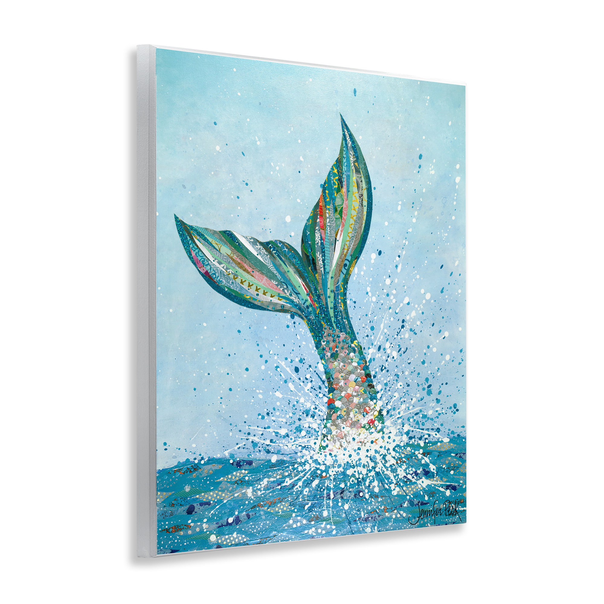 Highland Dunes Diving Mermaid Tail Wall Plaque Art by Jennifer Peck ...