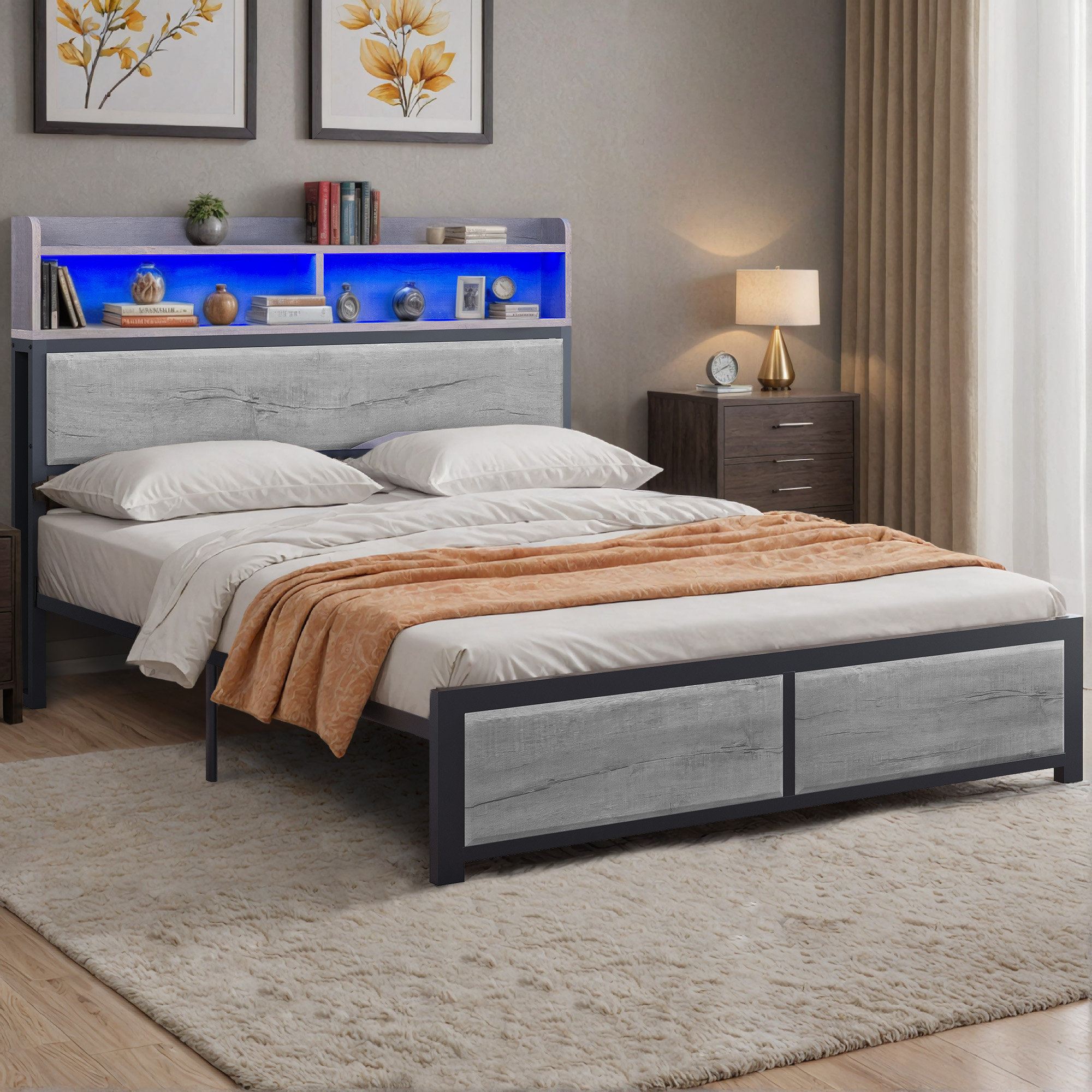 Wrought Studio Alaizah Bookcase Storage Bed - Wayfair Canada