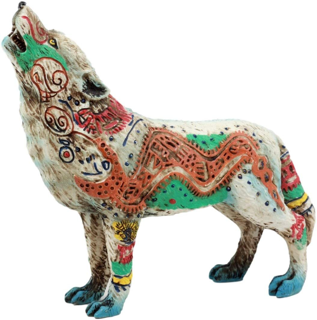 Loon Peak® Jaquavien Native Tribal Howling Wolf Totem Spirit Figurine ...