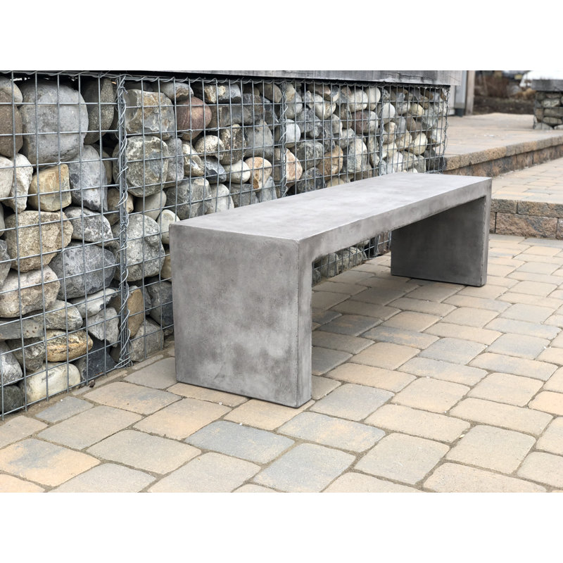 CO9 Design Bridge Backless Concrete Garden Bench & Reviews | Perigold
