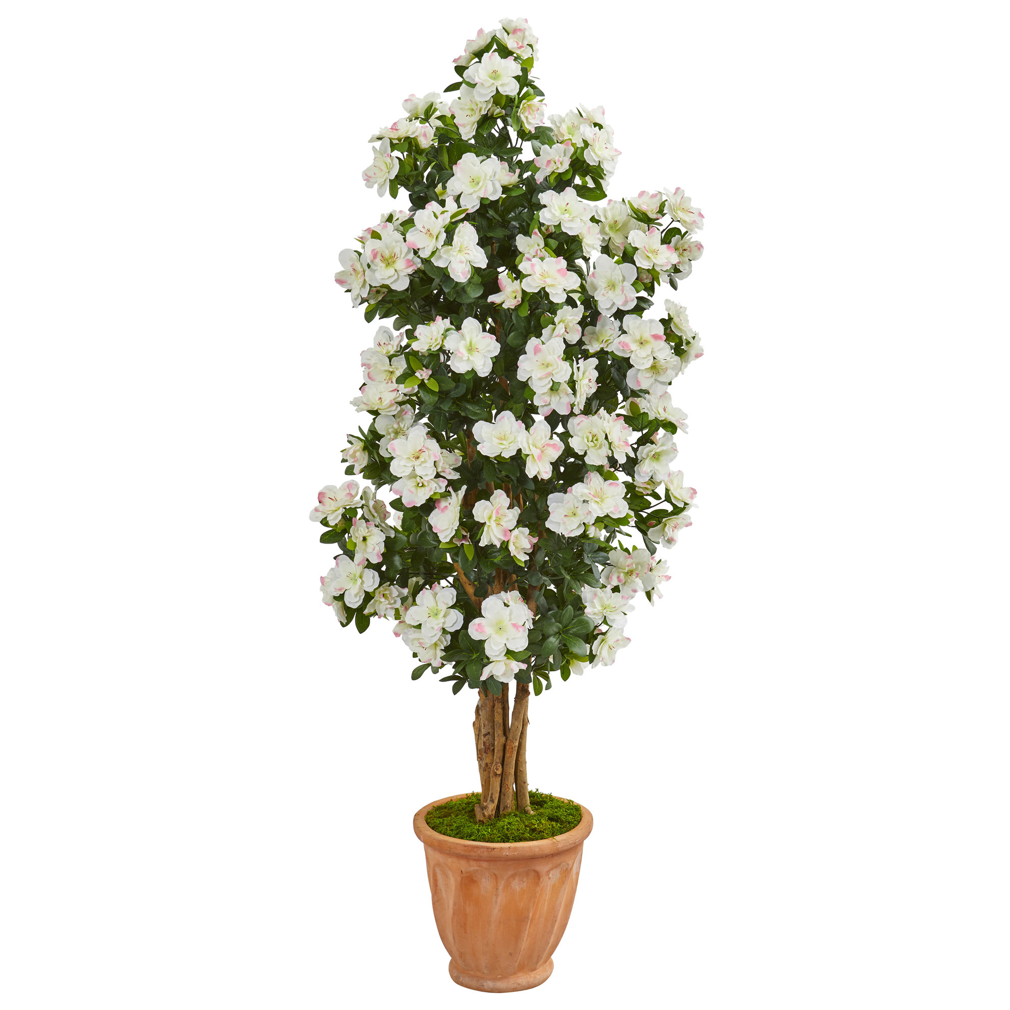 Canora Grey Artificial Azalea Plant in Planter | Wayfair