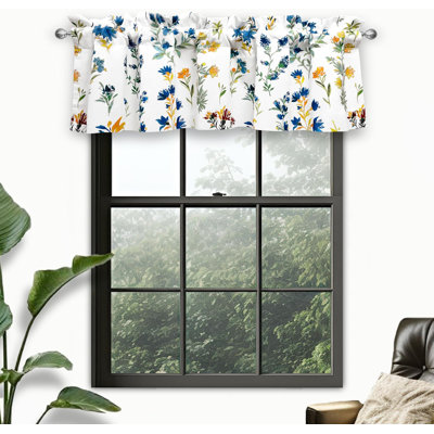 Red Barrel Studio® Jaeven Floral Tailored 52'' W Window Valance ...